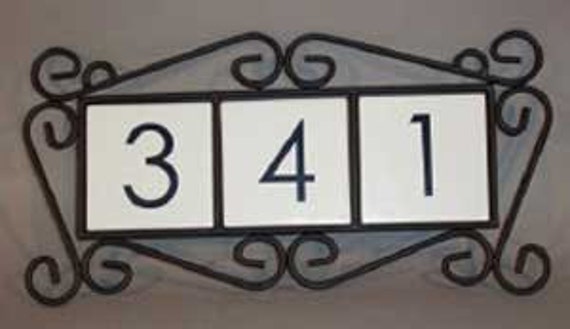 Items similar to Made to order - Wrought Iron Address Signs - Alcohol ...
