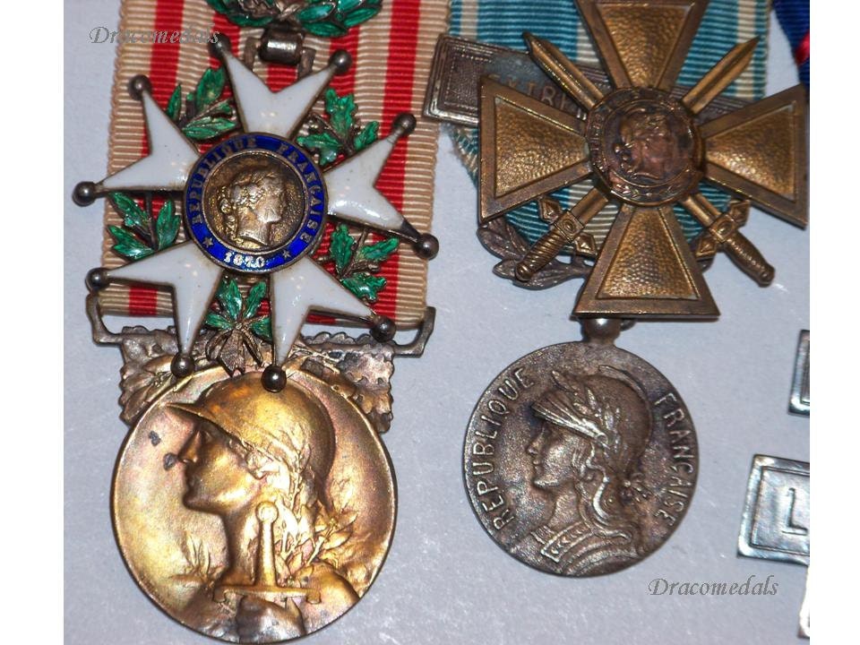 France French WW1 WW2 8 Military Medals Legion Honor Cross