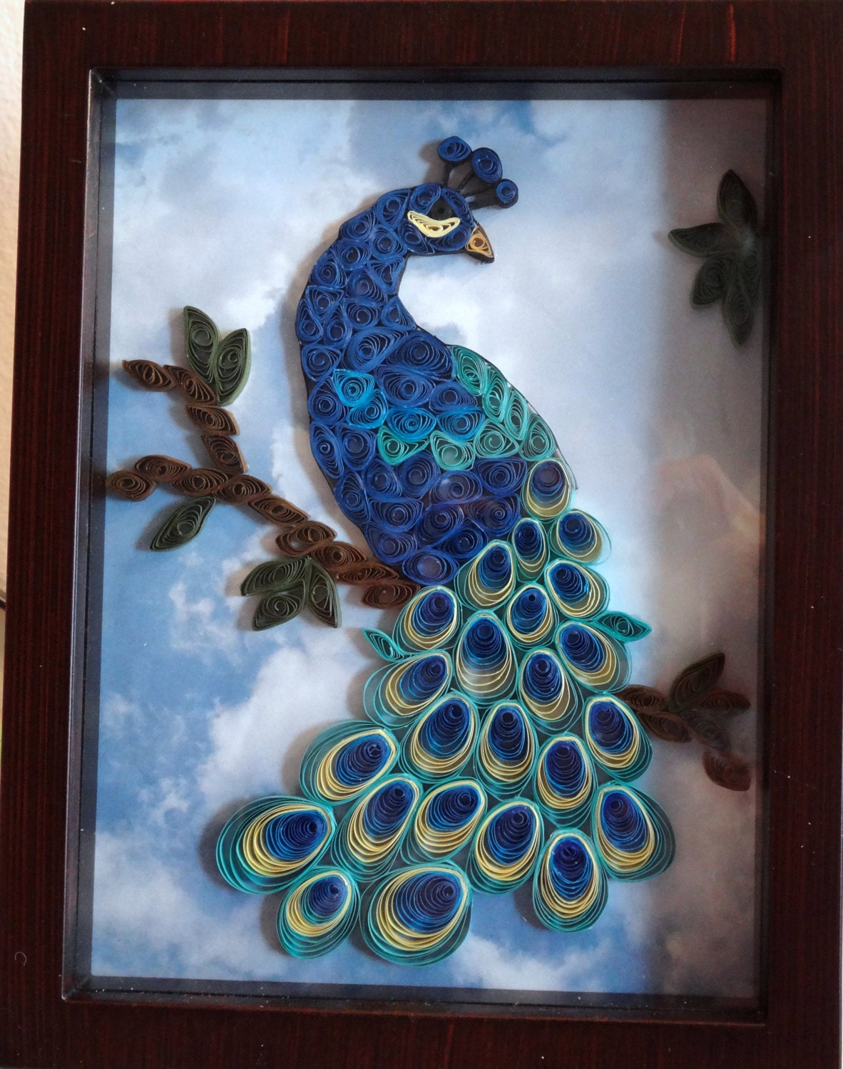 Pretty Quilling Peacock