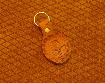 Items similar to Heather the Hedgehog Leather Keychain ( Orange ) on Etsy