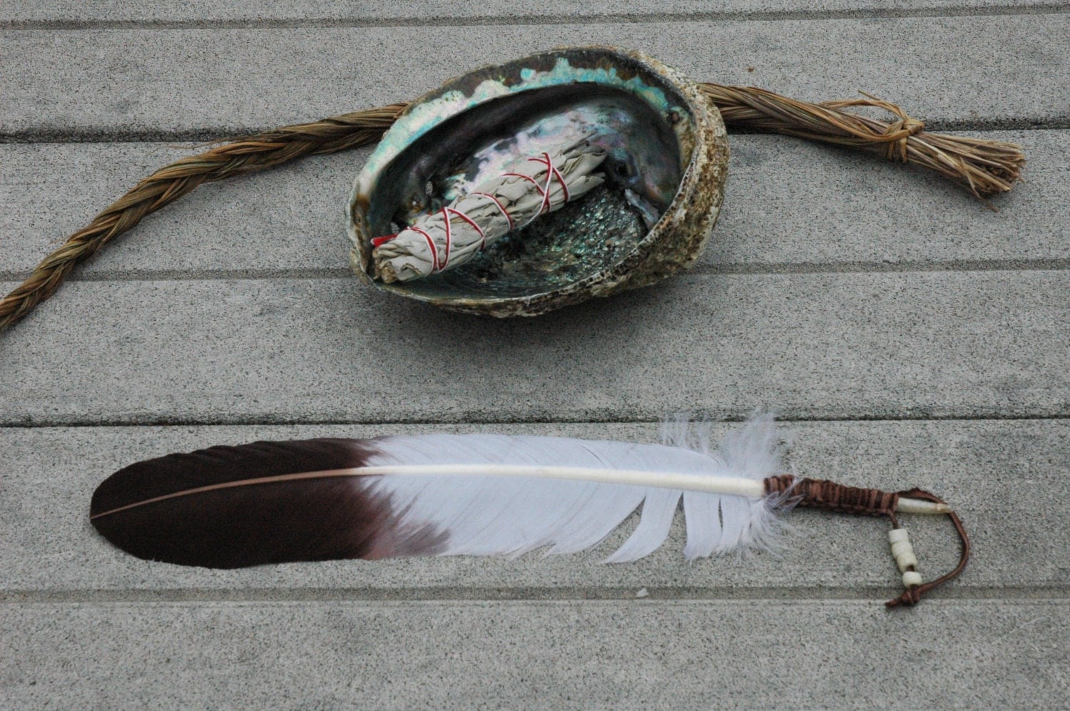 Smudge Kit: Native American Style Smudge Kit with Abalone