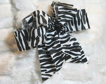 Popular items for zebra print hair bow on Etsy