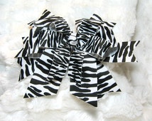 Popular items for zebra print hair bow on Etsy