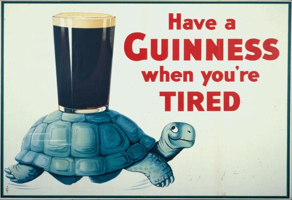 Vintage Guinness Turtle Ad Digital Art Print by FalstaffTrading