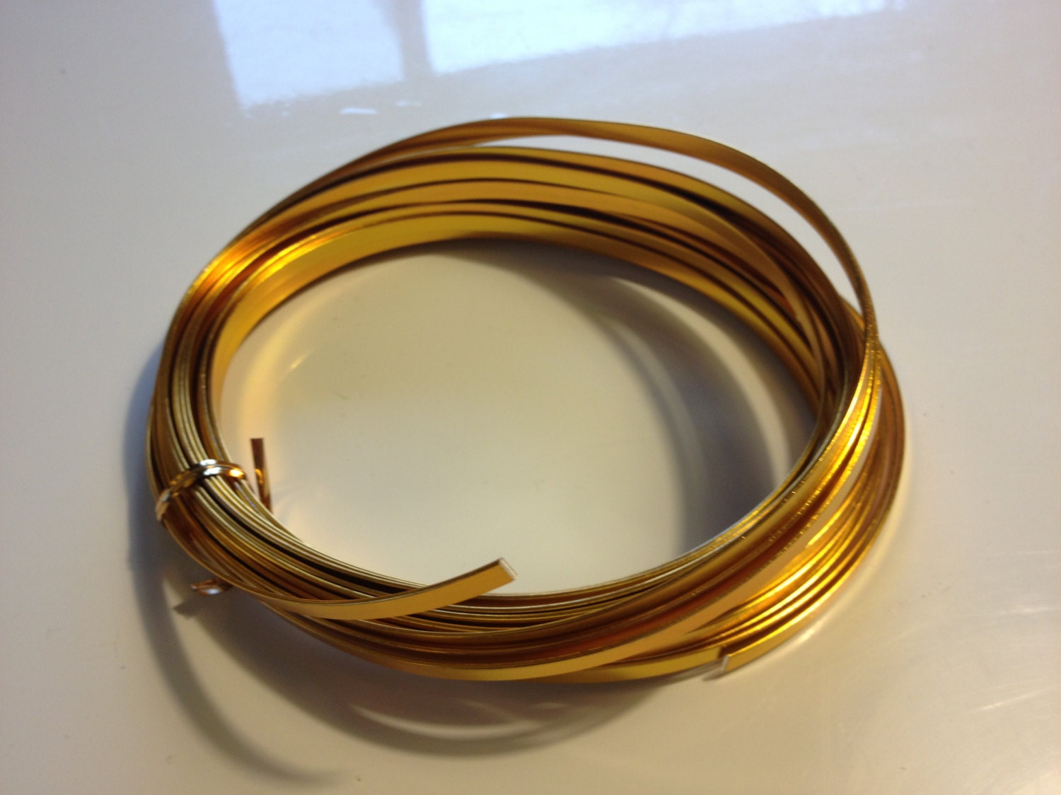 Gold Flat Wire 32.8 feet gold wire aluminum wire floral