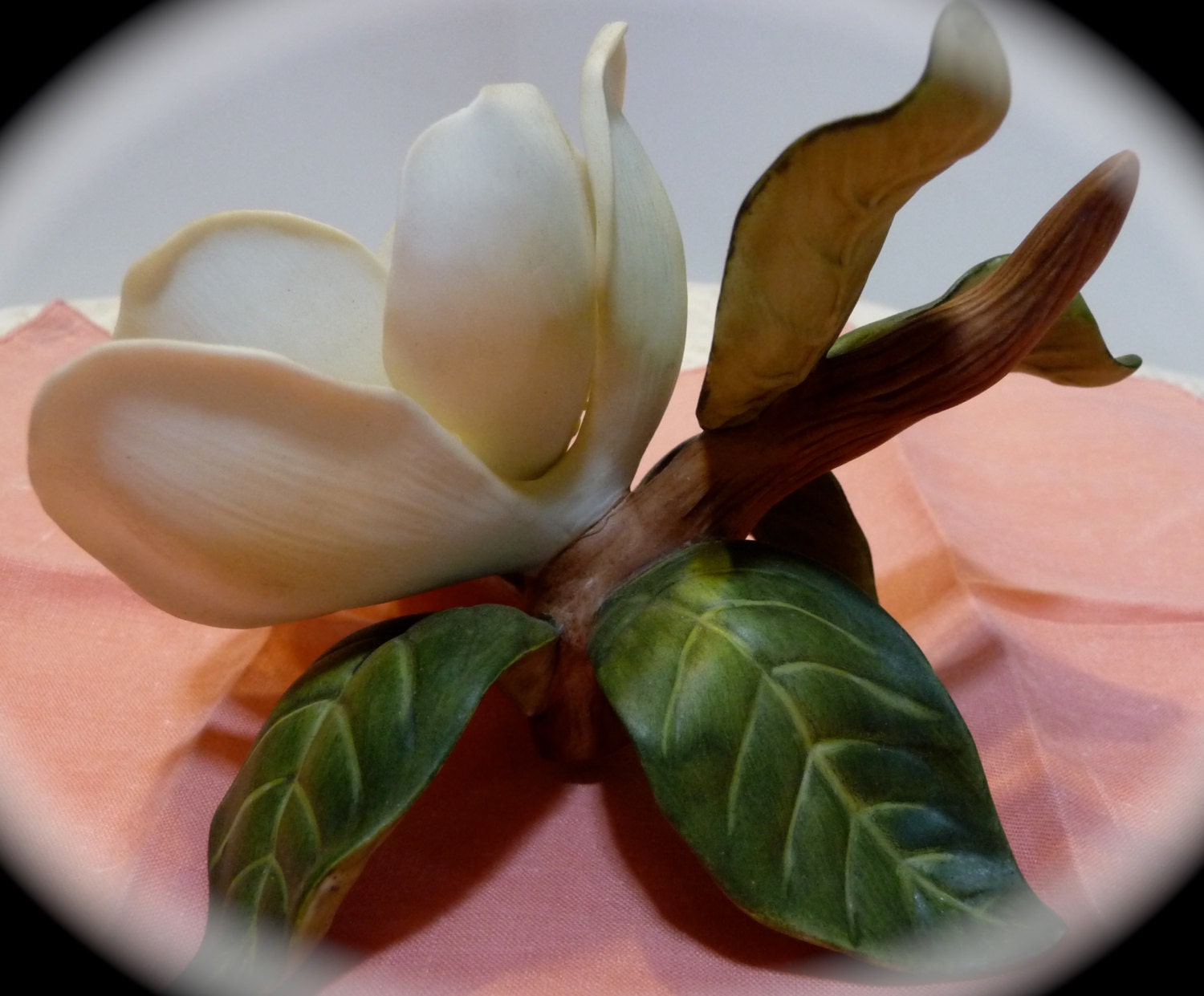 Lenox Porcelain Magnolia Figurine Garden Flowers Collection