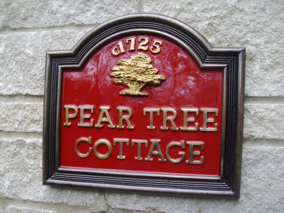 Vintage House Sign.Traditional Style English Country House