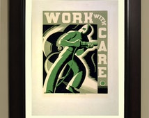 Unique work safety poster related items | Etsy