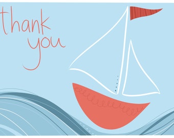 Popular items for thank you boat card on Etsy