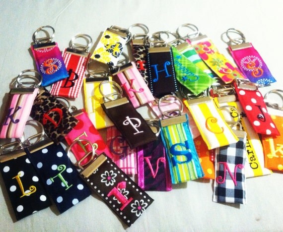 Items similar to Monogrammed Key Chains on Etsy
