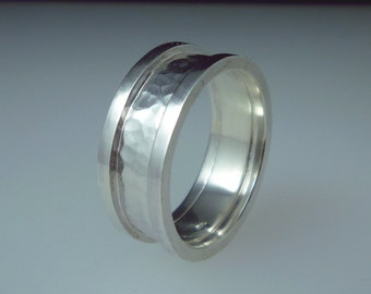 Artisan Sterling Silver Embossed Ring by MixedMetalJewellery