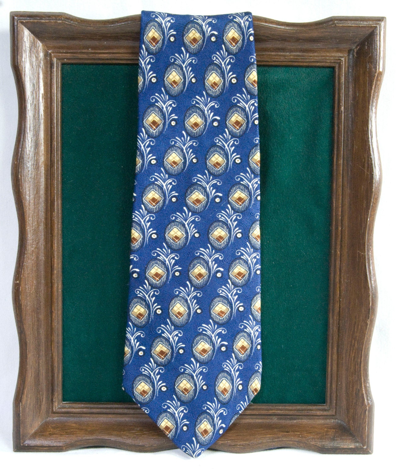 Vintage Royal Blue Silk Necktie Diamond Pattern Neck Tie – Haute Juice