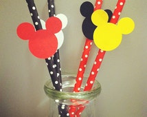 Popular items for mickey mouse straws on Etsy