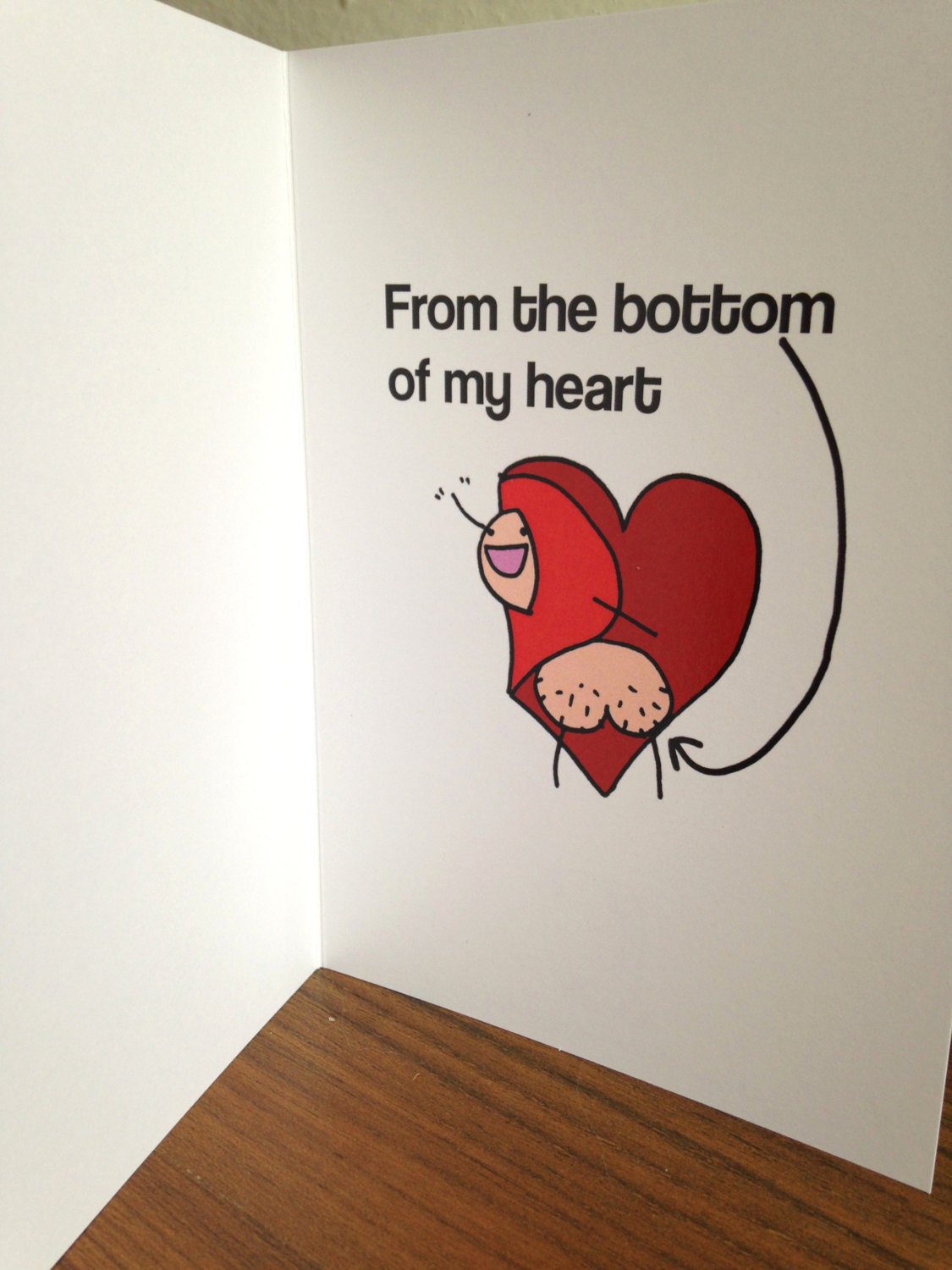 Cheeky Funny Silly Rude Thank You Card by SteakandEggsPlease