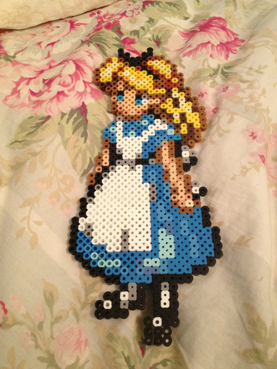 Items Similar To Alice In Wonderland Perler Bead Design On Etsy