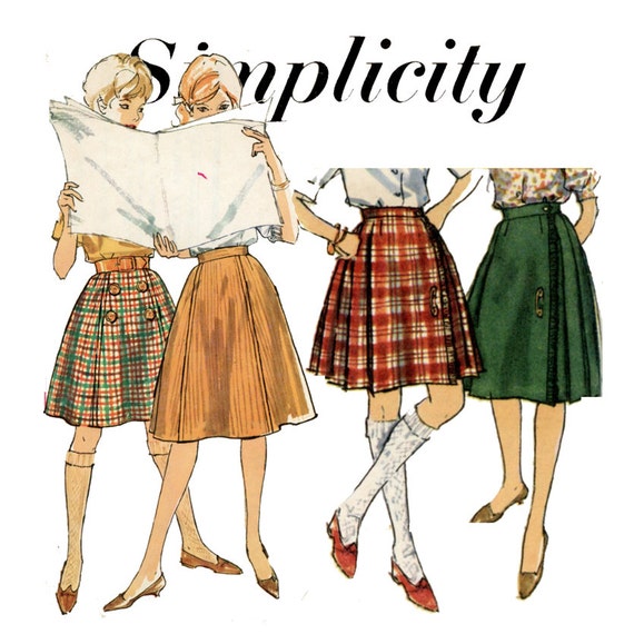 1960s Pleated Kilt Skirt Pattern Simplicity 4109 by CynicalGirl