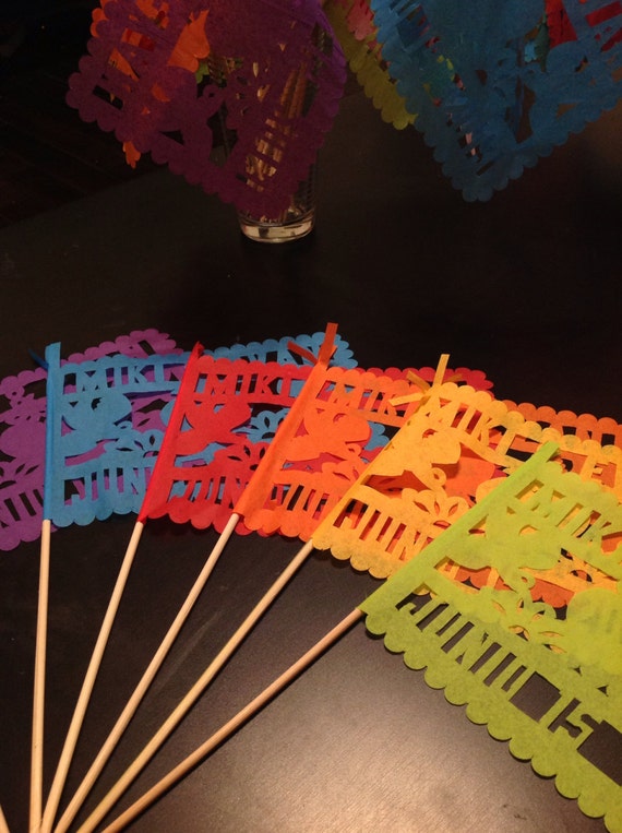 20 Banderitas Includes Names & Date Wedding by CalaveraPress