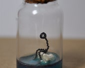 Items similar to Wire Man/Stick Figure in a Bottle: Waterside on Etsy
