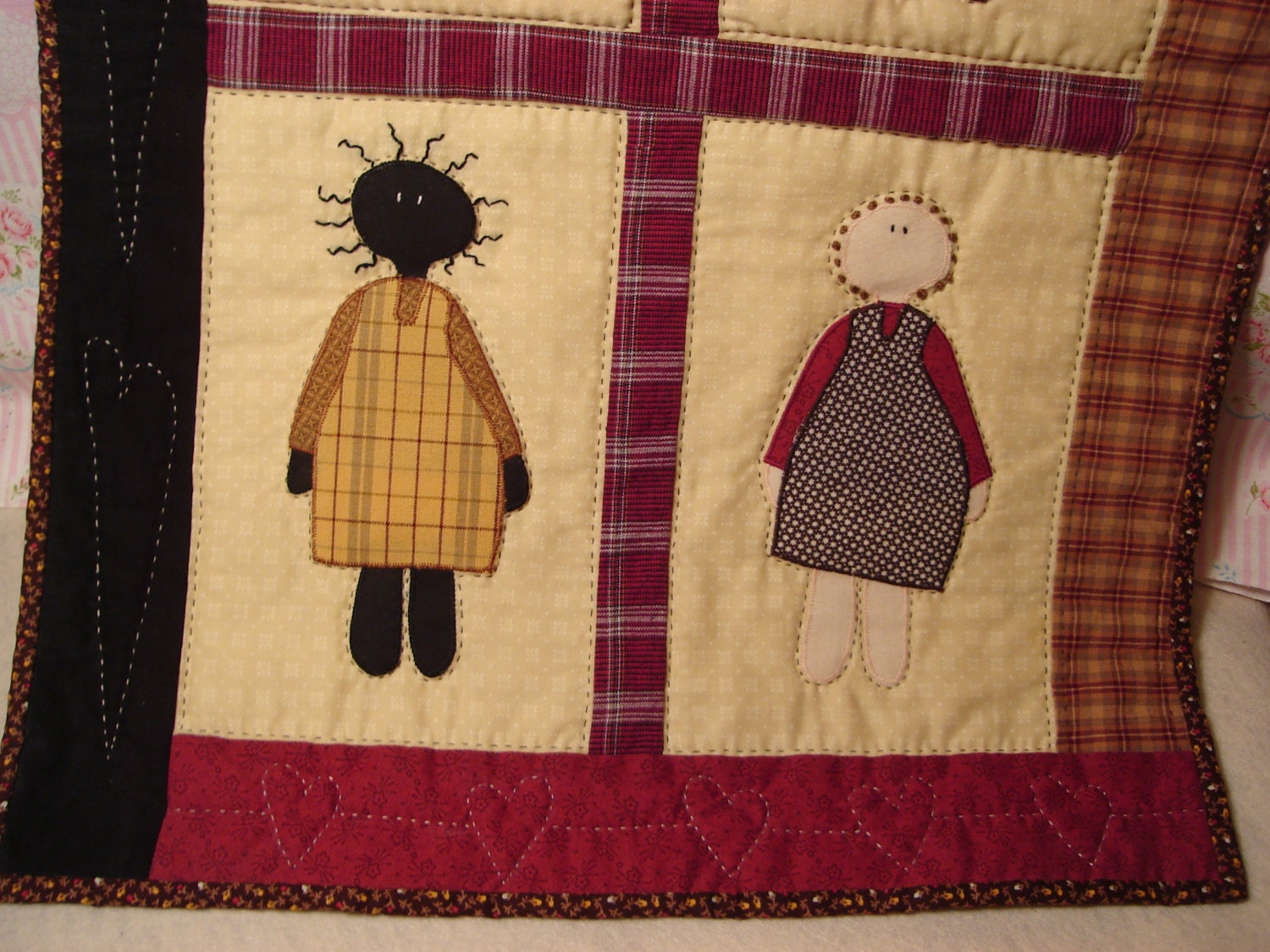 Primitive Quilt Wall Hanging REDUCED by DollyDressUp on Etsy
