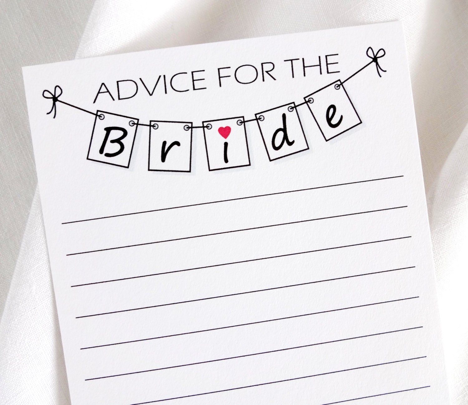 Items Similar To Advice For The Bride Cards For A Bridal Shower On Etsy