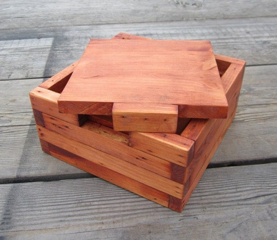 Wood Memory Box Rustic Home Decor Keepsake Stash Box