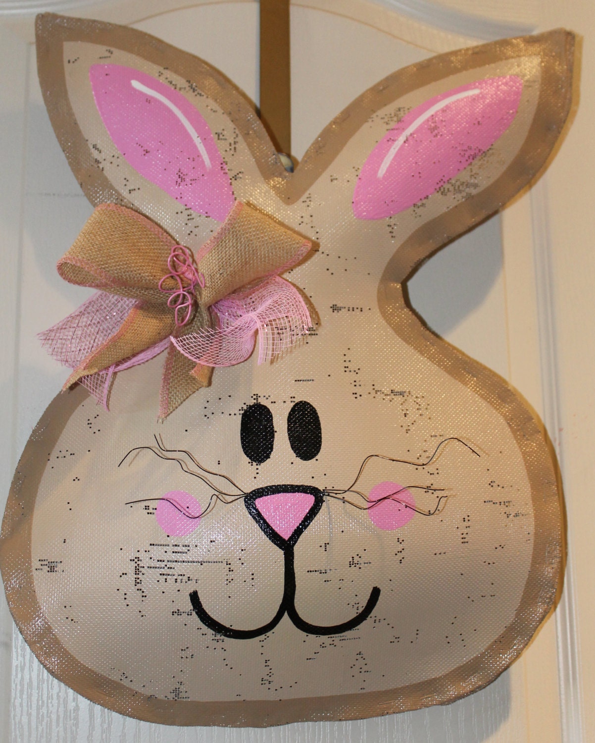 Easter bunny door decoration