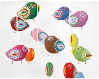 Flying bird mobile | Etsy