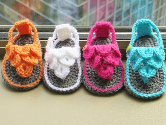 Crochet Pattern Crochet Baby Sandals by CrochetBabyBoutique