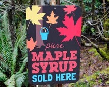 Popular items for maple syrup signs on Etsy