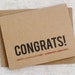 Congratulations Card Modern Eco-Friendly Simple Congrats