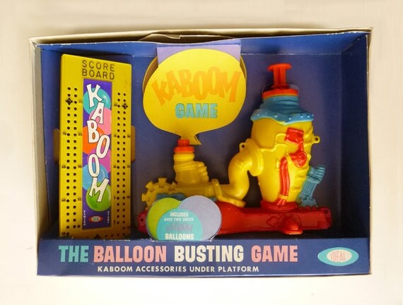 1965 KABOOM Balloon bursting game by IDEAL Toys by fifisfinds