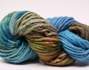 Super Bulky Yarn Single Ply sp Hand dyed Merino by 1AZColorworks