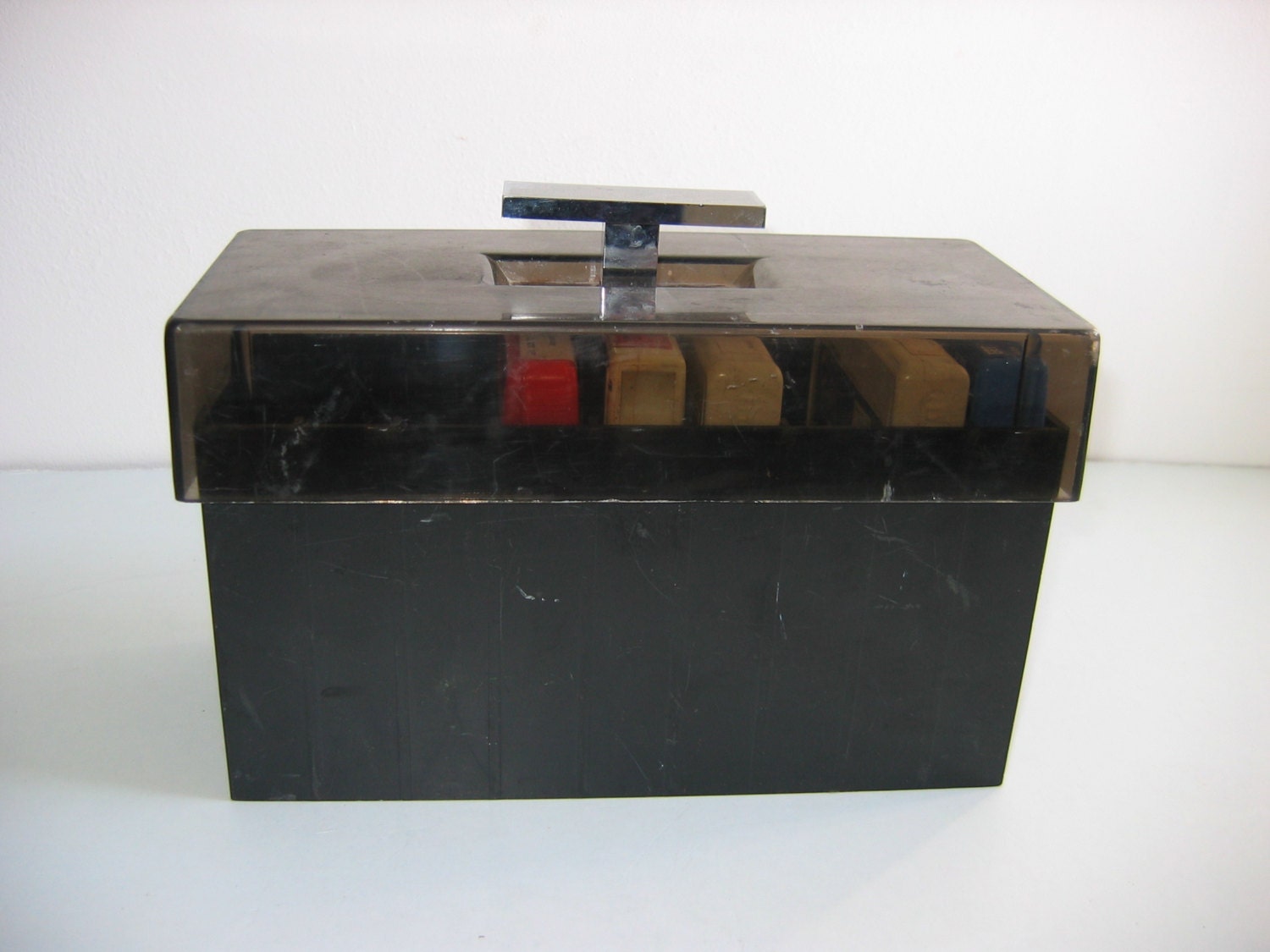 TNT 8 Track Plunger Tape Holder. Black Plastic, Vintage 1970. Mid ...