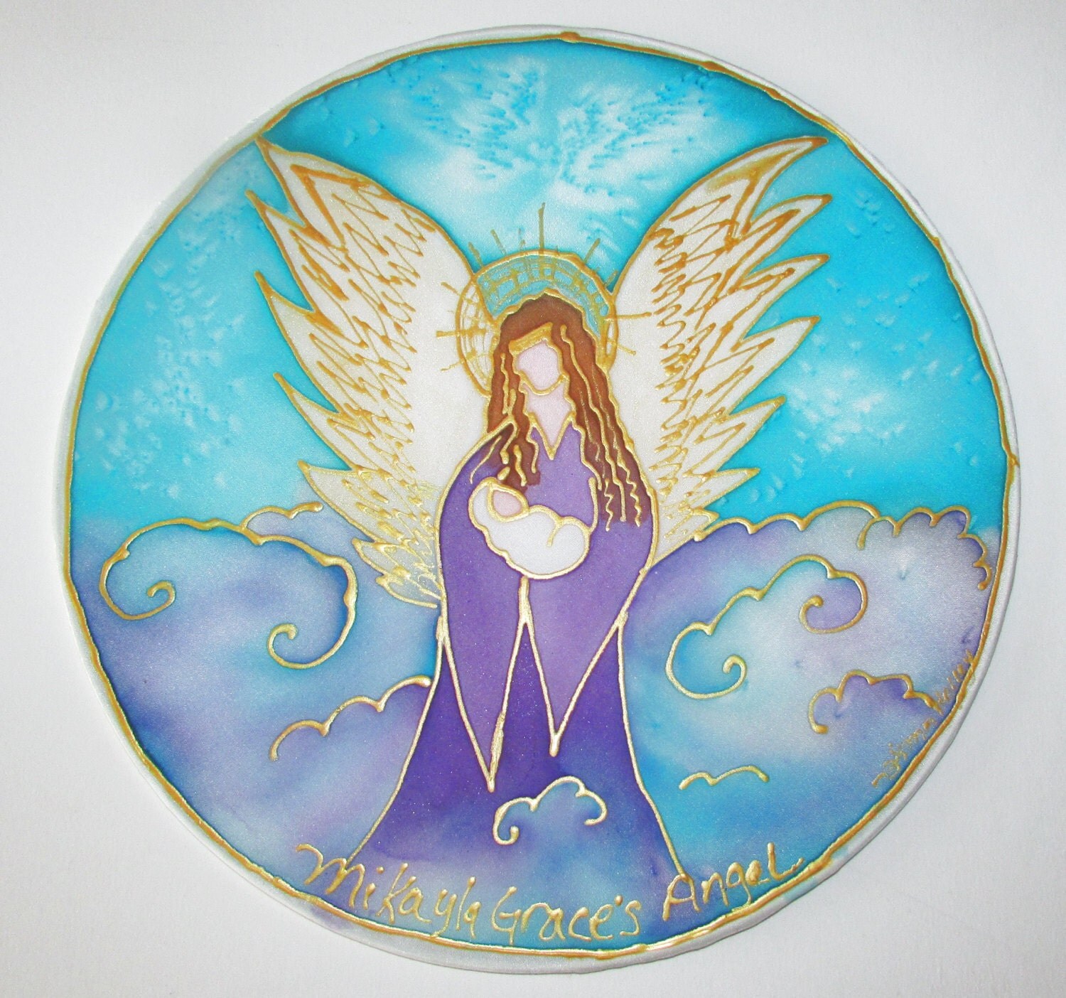 Angel Mandala art spiritual giftbaby shower gift angel art