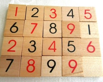 Numbered tiles | Etsy