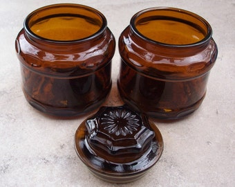 Popular items for amber glass jar on Etsy