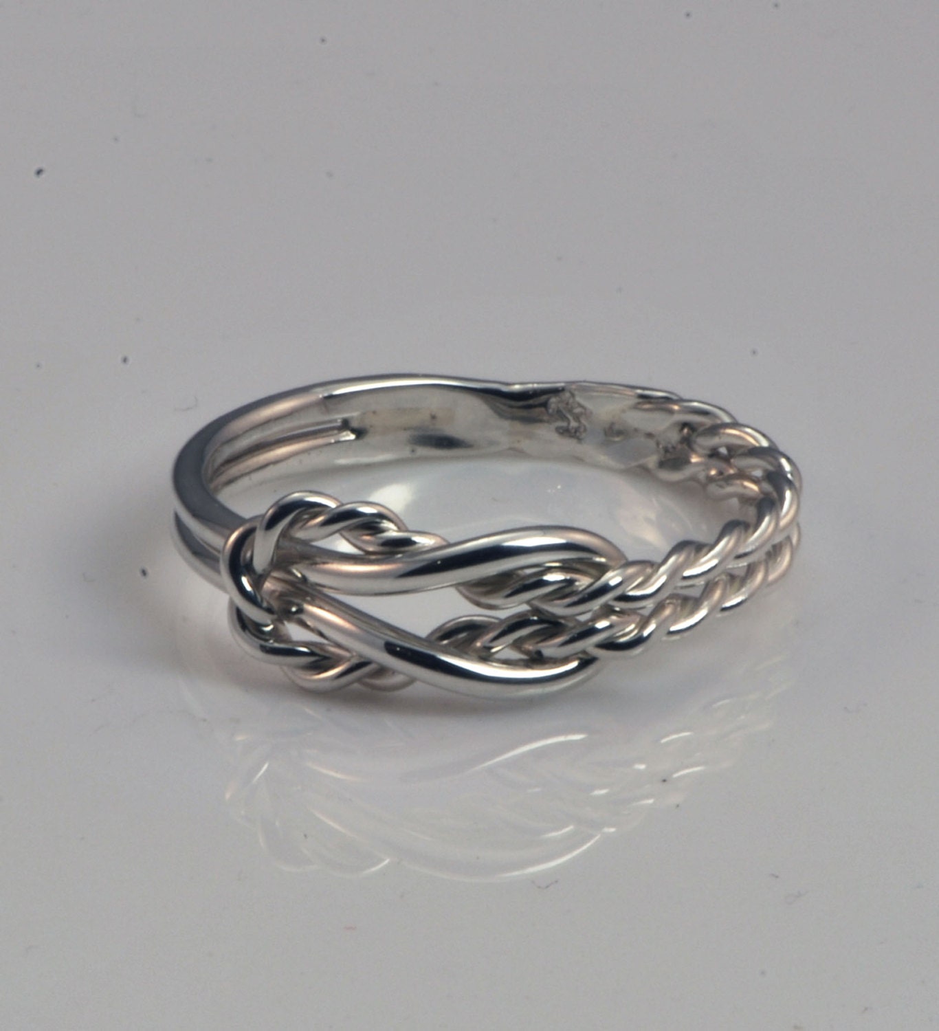 Infinity Knot Ring Wedding Band Set Infinity Knot Wedding