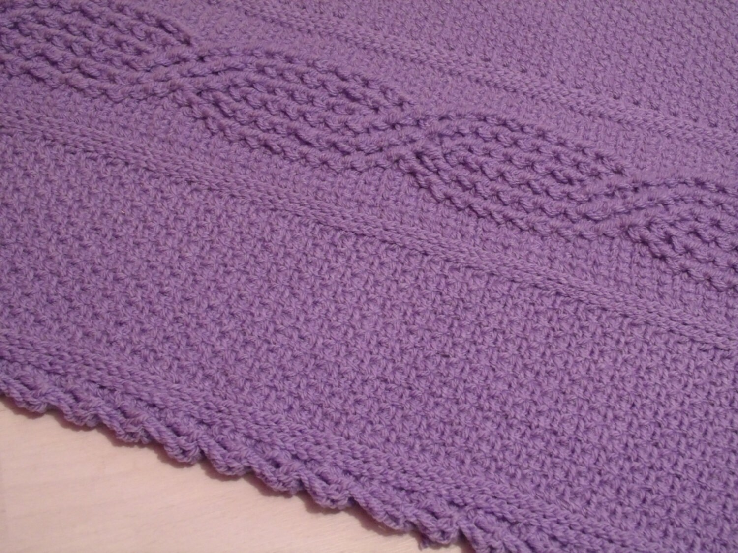 Crochet Blanket with Celtic Cable Design INSTANT DOWNLOAD PDF