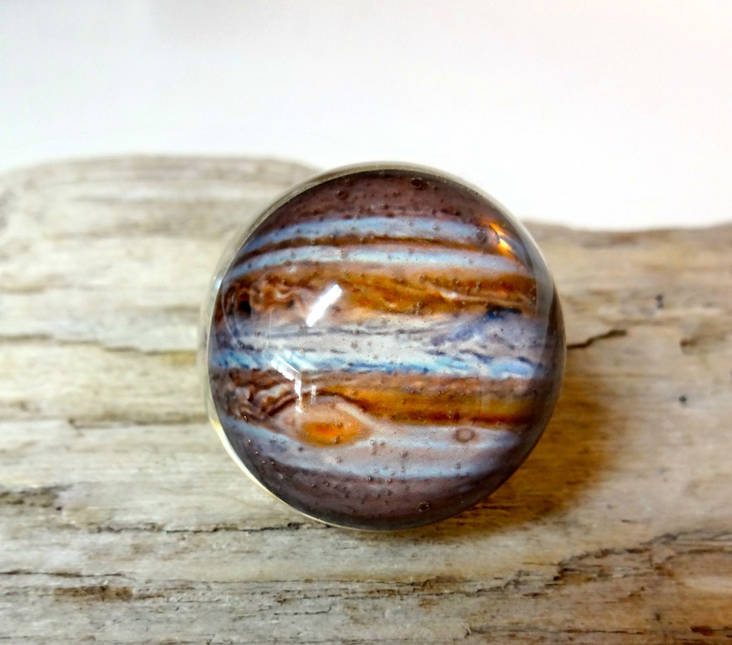 Jupiter Ring Handmade Resin Space Ring Adjustable ring