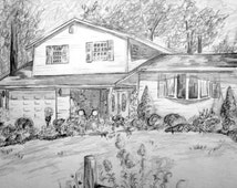 Popular items for custom house drawing on Etsy