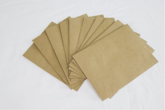 10 Kraft Colored Brown 4x6 Invitation Envelopes set of 10