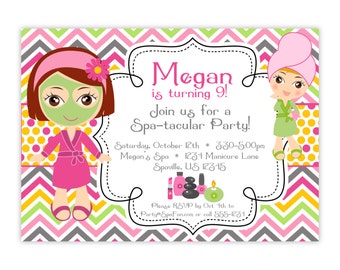 Spa party printable | Etsy