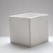 Small snow white cube made from English fine bone china
