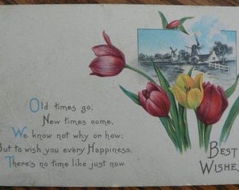 vintage postcards ... A Hearty WELCOME POSTCARD stamped 1910