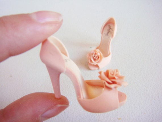 Miniature High Heel Shoes Handmade from Polymer Clay