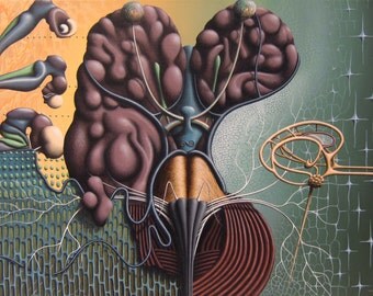 Print of surreal biological painting Hidden by MicahOfstedahlArts