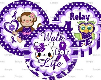 Relay for Life (6) Bottle Cap Images 4x6 Bottlecap Collage Scrapbooking ...