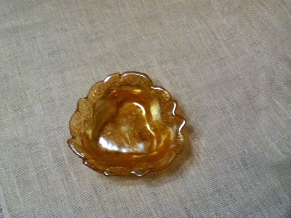 Mid Century Vintage Carnival Glass Marigold Candy Dish – Haute Juice