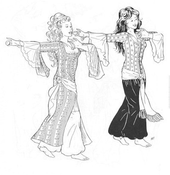 AF22 Alzahras Ghawazee Coat Pattern Belly Dance by patternsoftime, $14. ...