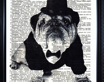 Popular items for english bulldog art on Etsy
